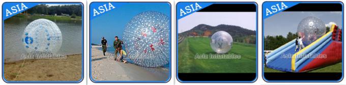 Custom Made One Entrance Water Zorb Ball , Inflatable Zorbing Balls